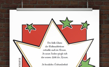 Drucke selbst! Weihnachtsvorlage kostenlos gestalten und Ausdrucken